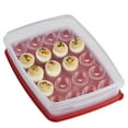 Rubbermaid Deviled Egg Storage Container, Red, Holds 20 Jumbo Eggs ...