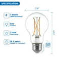 Great Value 18YR A19 LED Light Bulb, 7W (60W Equivalent) Dimmable Soft ...