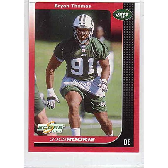 2002 Score #313 Bryan Thomas RC NFL Football Trading Card - Walmart.com