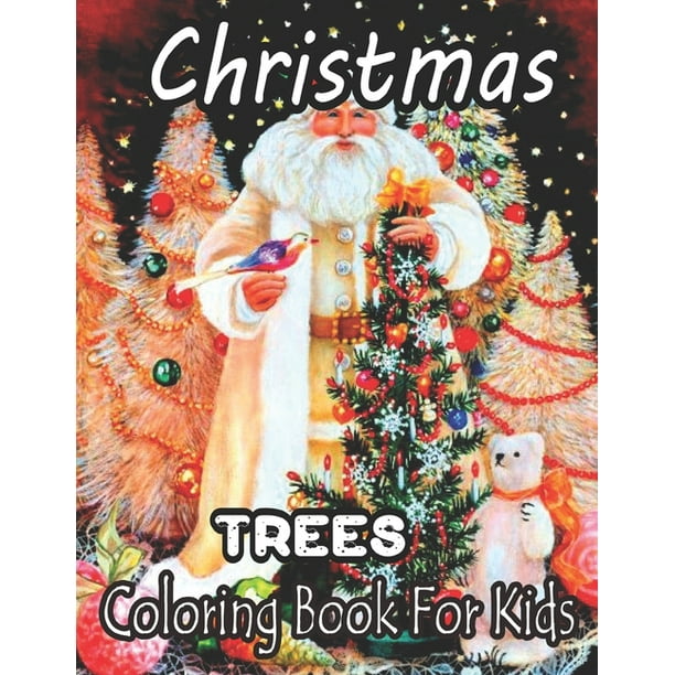 Santa Claus And Christmas Tree Coloring Pages