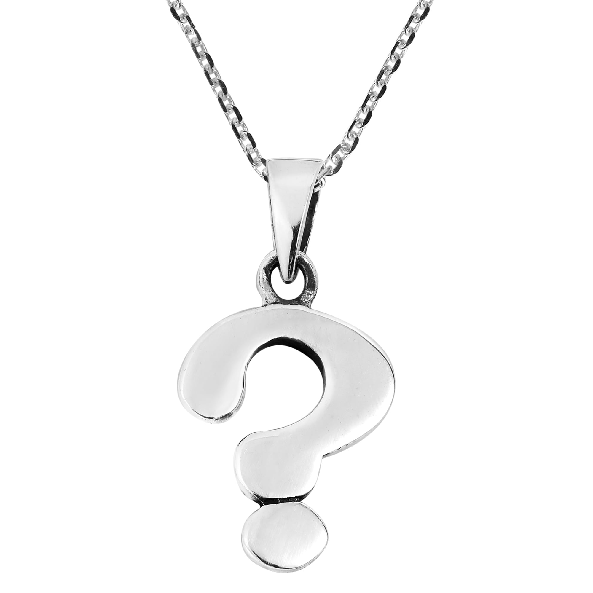 Question Mark Symbol Riddle or Puzzle Inspired Sterling Silver Chain ...