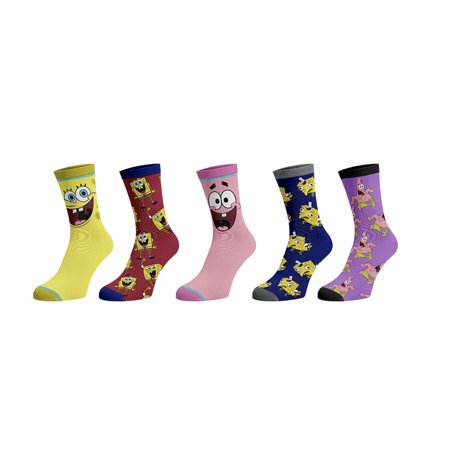 SpongeBob SquarePants Patrick 5 Pack Crew Socks | Walmart Canada
