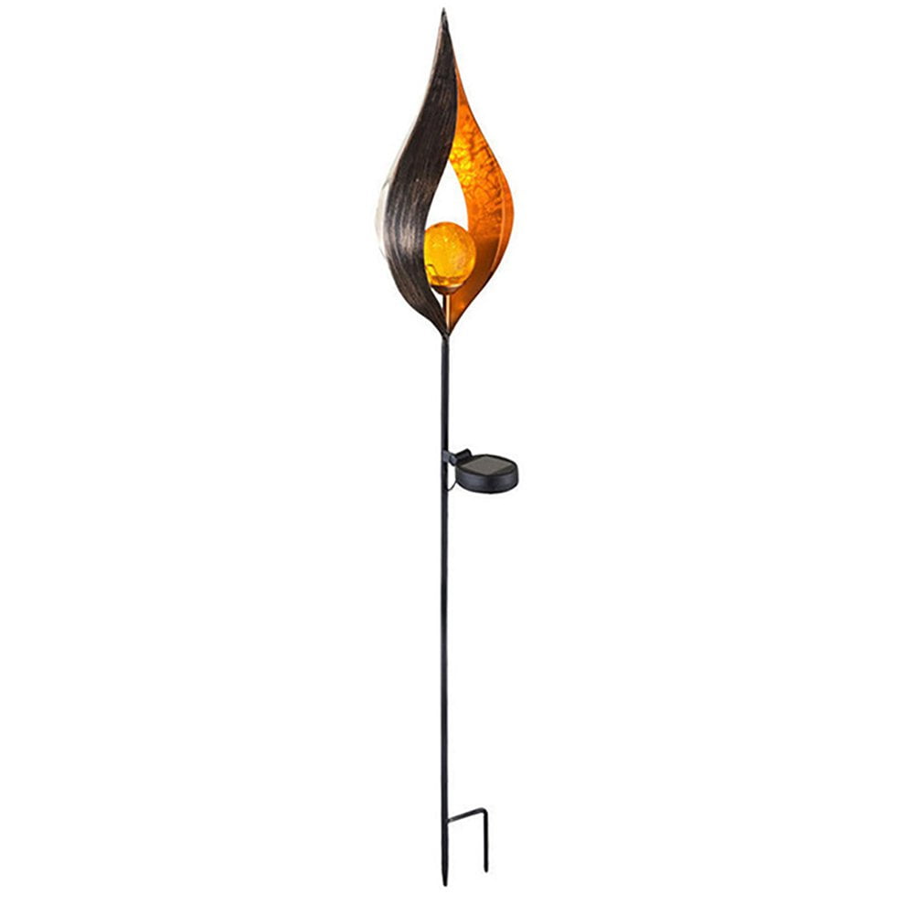 LED Solar Flame Light Metal LED Garden Light Flame Effect Lamp ...