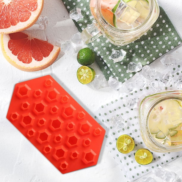 Ice Cube Mold 27-slot Crystal Ice Block Making Tray block silicone ...