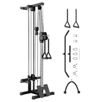 Dual Pulley Wall Mounted Cable Machine for Home Gym – 18 Adjustable ...