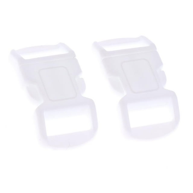 Contoured Curve Quick Side Release Buckle Snap Clasp White 3/8 ...