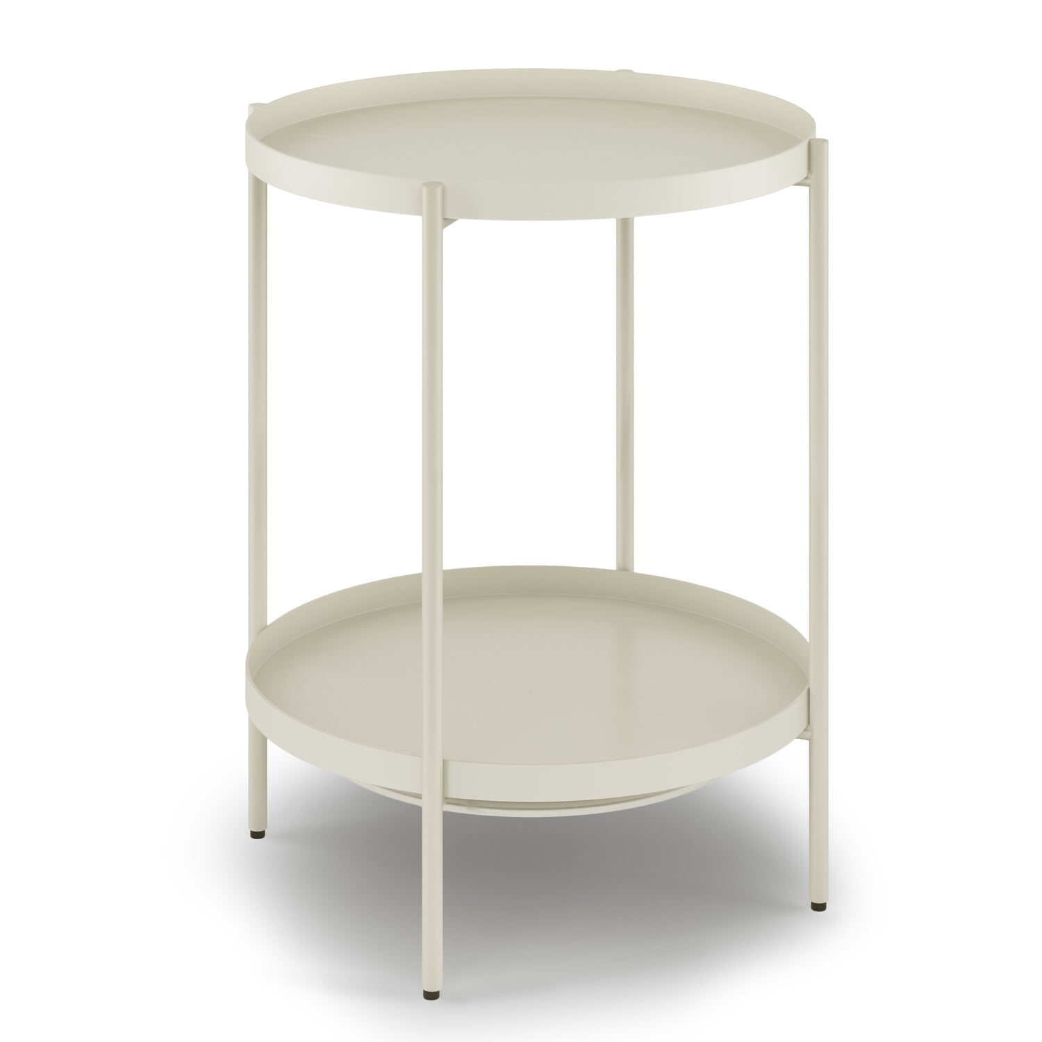 Monet Industrial 17 inch Wide Metal Metal End Table in Cream - Walmart.com
