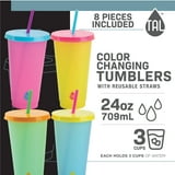TAL Polypropylene Color Changing Cups 24 fl oz, Multi-Color, 8 Pack ...