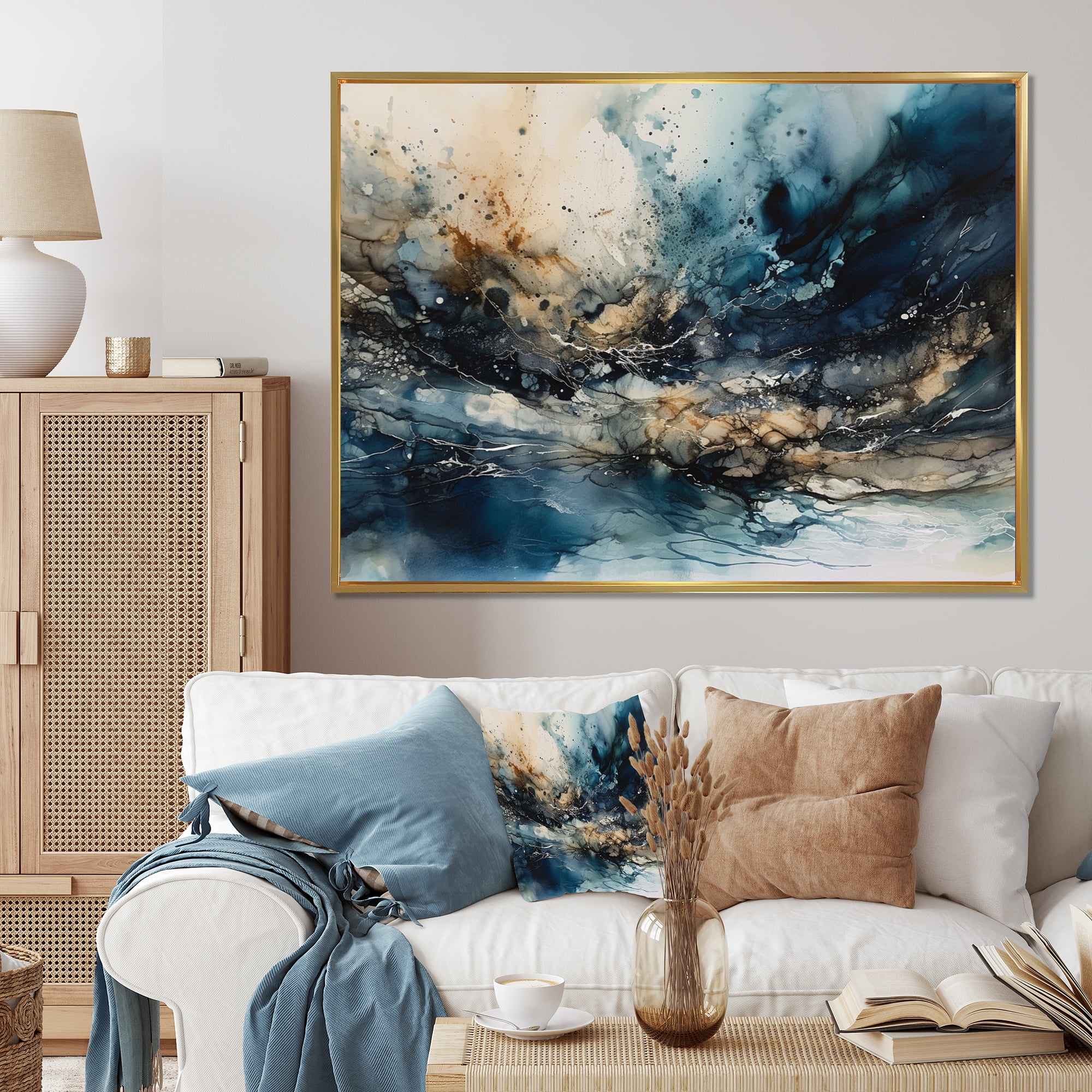 Click here for Designart Abstract Painting Framed Wall Art Decor... prices