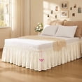 1-Pack Queen Size Bed Skirt, 15-Inch Drop, Wrap Around Elastic, No Lift ...