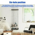 eYotto Fishing Rod Holder Black Vertical Wall Mount to hold 6 fishing ...