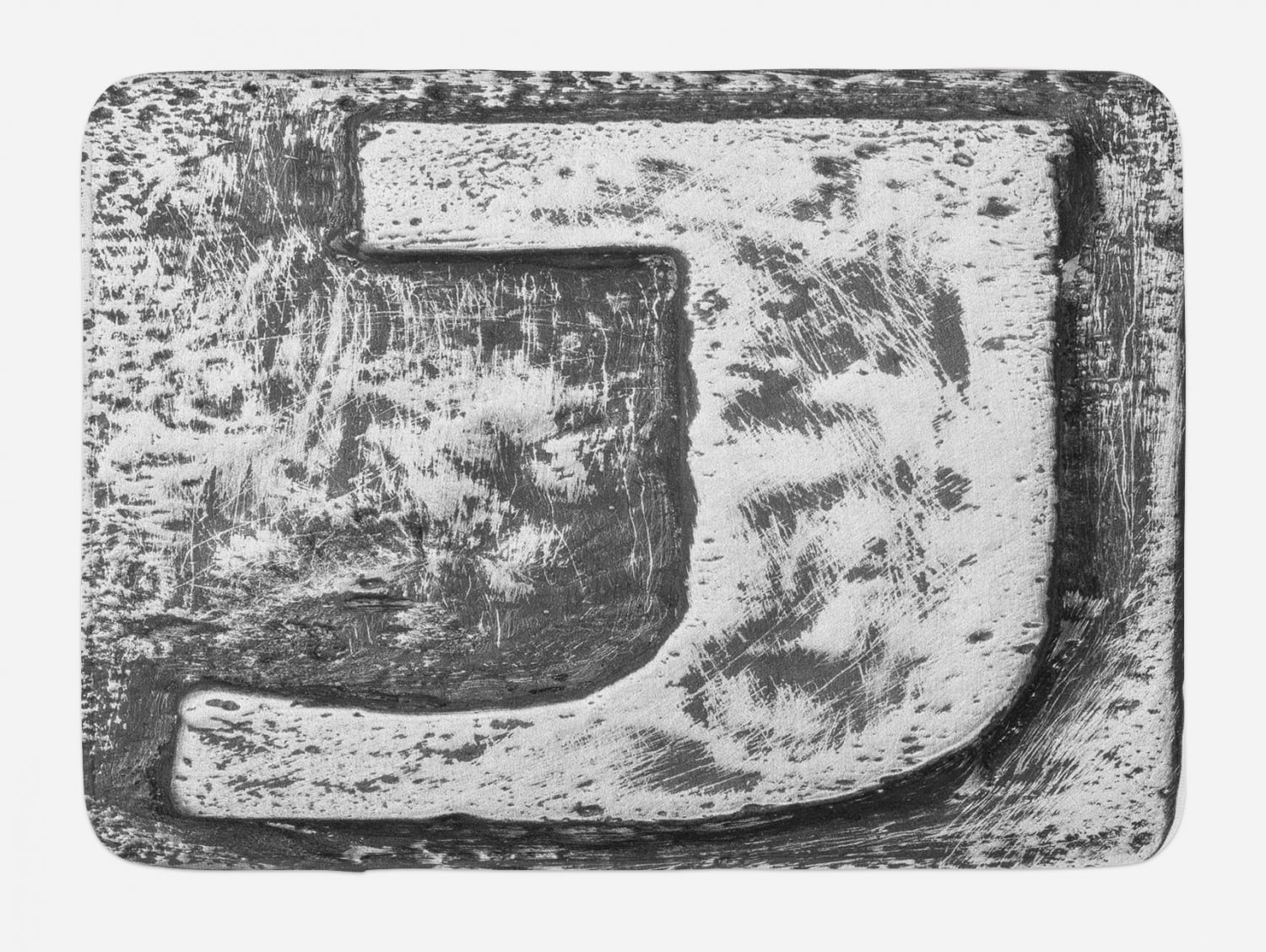 Letter J Bath Mat, Worn Look Initials Majuscule J Old Fashion Royal ...