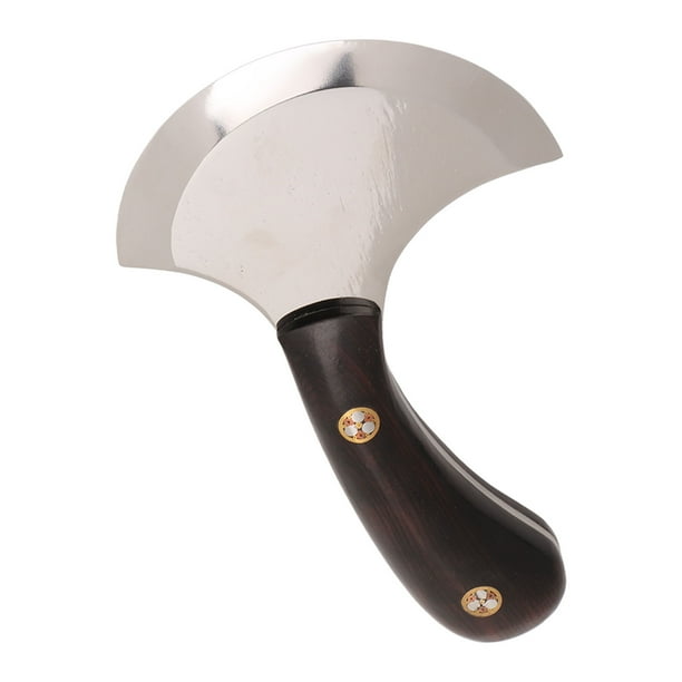 Leather Round Knife, Ebony Handle DIY One Piece Grinding Leather ...