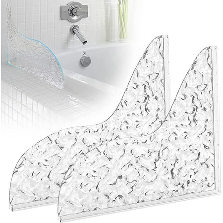 2pcs Bathtub Corner Splash Guard,Shower Water Guard,Self-Adhesive ...