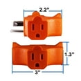 Uninex T-shape Triple (3) Outlet Heavy Duty Grounded Wall Plug Tap ...