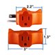 Uninex T-shape Triple (3) Outlet Heavy Duty Grounded Wall Plug Tap ...