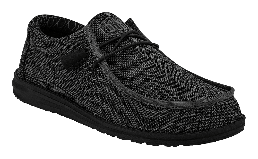 HEYDUDE Wally Sox Micro Shoes for Men - Total Black - 12M - Walmart.com