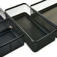 Pen+Gear Metal Desk Organizer Set Black 4 Pieces includes letter sorter ...