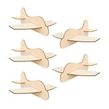 OGITUDE 5pcs Diy Assembled Airplane Unpainted Airplane Wood Unfinished ...
