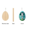 Easter Wooden Egg Pendants 16pcs, Cute Hanging Ornaments, Mini Decor ...