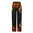 YLSDY Men's Flame Print Pants Loose Fit Jogger Pants Comfy Summer ...