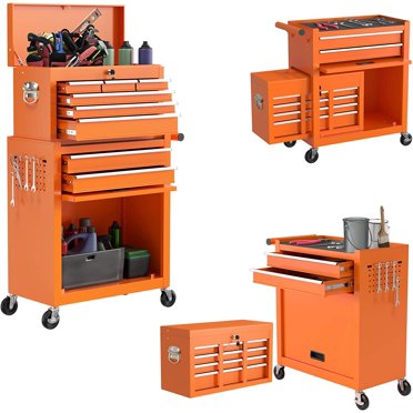 Seizeen Rolling Tool Cart with Storage, Garage Tool Chest on Wheels 1 ...