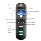 TV Remote, TCL Replacement Remote with Netflix Sling Hulu Vudu Key ...