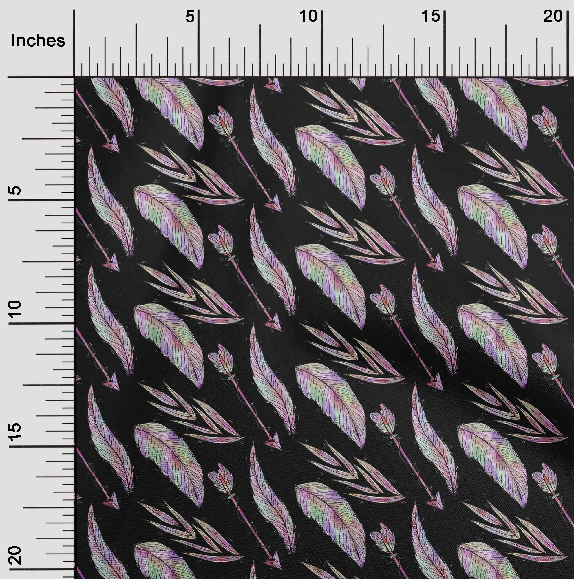 oneOone Velvet Black Fabric Feather Feather Diy Clothing Quilting ...