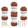 20 Color Crochet Yarns for Beginner Crocheting, Includes Bent Tip ...