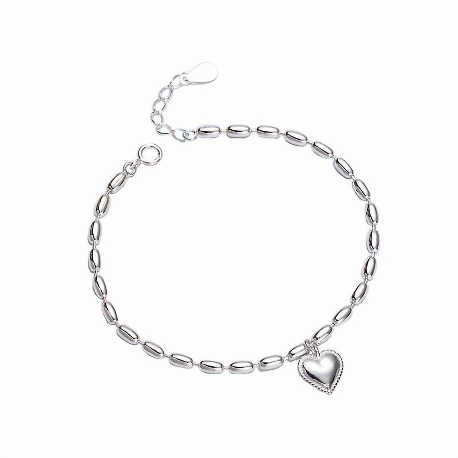Click here for Junzhexiangsheng Sterling Silver Bracelet  Heart B... prices
