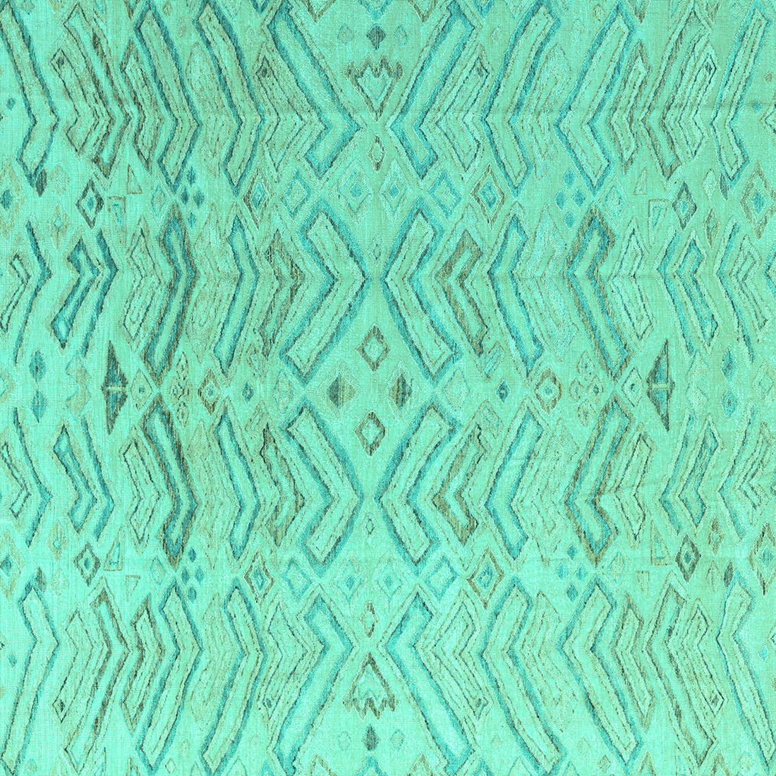 Ahgly Company Indoor Square Solid Turquoise Blue Modern Area Rugs, 6 ...