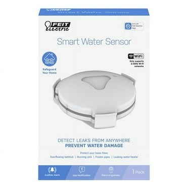 Globe Electric Wi-Fi Smart Water Leak Sensor, No Hub Required, Battery ...