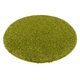 Solid Shag Green Modern Geometric Plain Plush 4 Round (3'11" Round ...