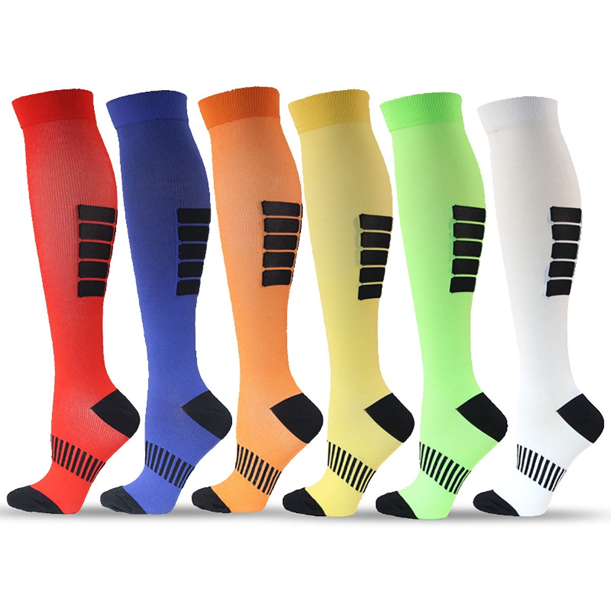 Sunm Boutique 6 Pairs Compression Socks for Men & Women 20-30 mmHg Knee ...