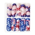24 Sheets 4th of July Nail Art Stickers Decals Red Blue White American ...