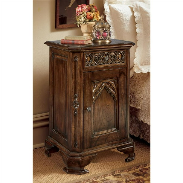 Design Toscano Queensbury Inn Gothic Revival Bedside Table - Walmart.com