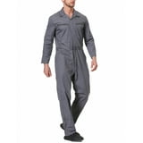 Toptie Men's Action Back Coverall with Zipper Pockets, Mechanic Uniform ...