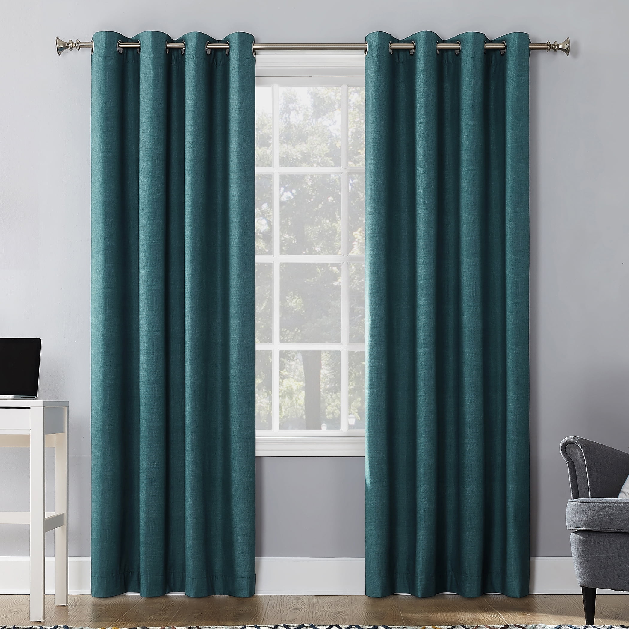 Sun Zero Duran Thermal Insulated 100% Blackout Grommet Curtain Panel ...