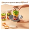 Glass Salad Jars with Lids 4 Pack, 32oz Meal Prep Containers ...