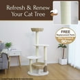 PetPals Pharaoh 5-Level Cat Tree, Ivory, Recycled Rope Sisal Posts ...