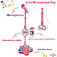 All-in-One Microphone with Stand, Built-in Music & Colorful Lights ...