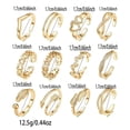 Immemorialm, 12 PCs Mixed Design Adjustable Toe Rings Set, Gold ...