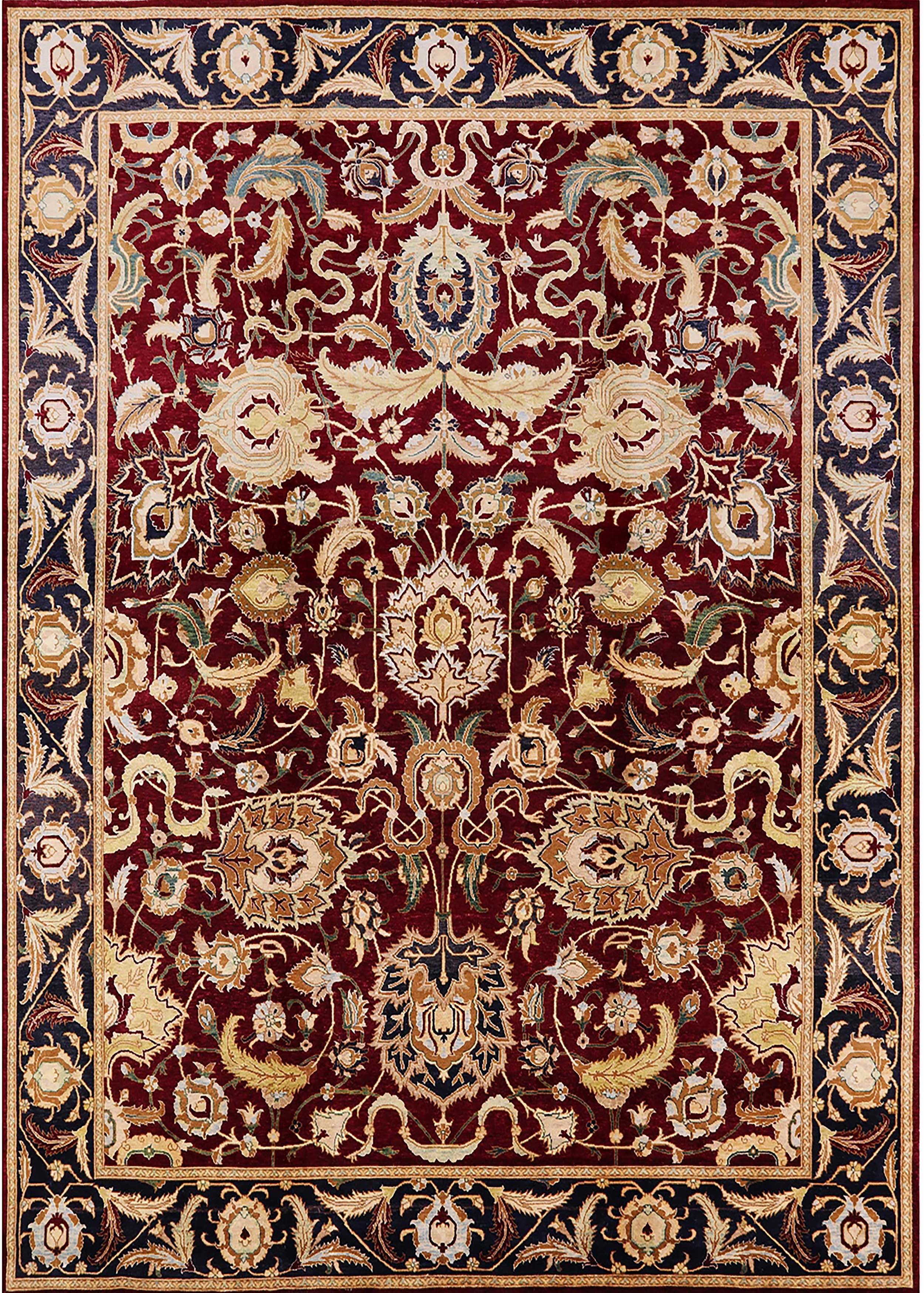 Ahgly Company Indoor Rectangle Mid-Century Modern Deep Red Oriental ...