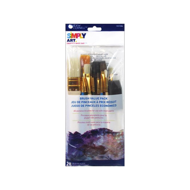 Loew Cornell Simply Art Brush Value Pack 25pc - Walmart.com