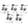 USB3.0 Female Panel Mount Coupler Pair Compact Zincs Housing Toolless ...