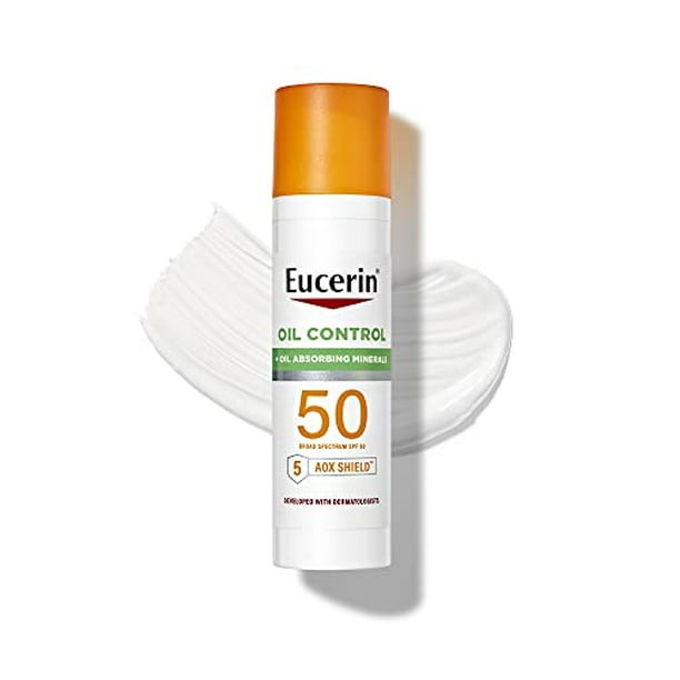 Eucerin Sun Oil Control SPF 50 Face Sunscreen Lotion with Oil Absorbing ...