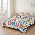 90x96in Quilt Bedding Set, Children's Day Trucks Sailboats Crayons ...