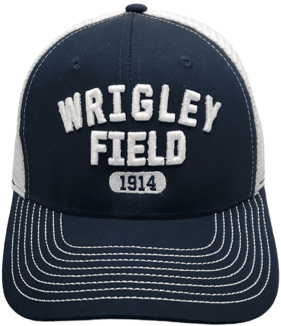 Wrigley Field 1914 Trucker Mesh Snapback Hat With 3D Embroidery ...