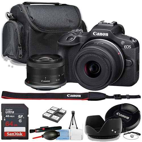 Canon EOS R100 Mirrorless Camera (Body Only) + 64 GB Memory + Tripod ...