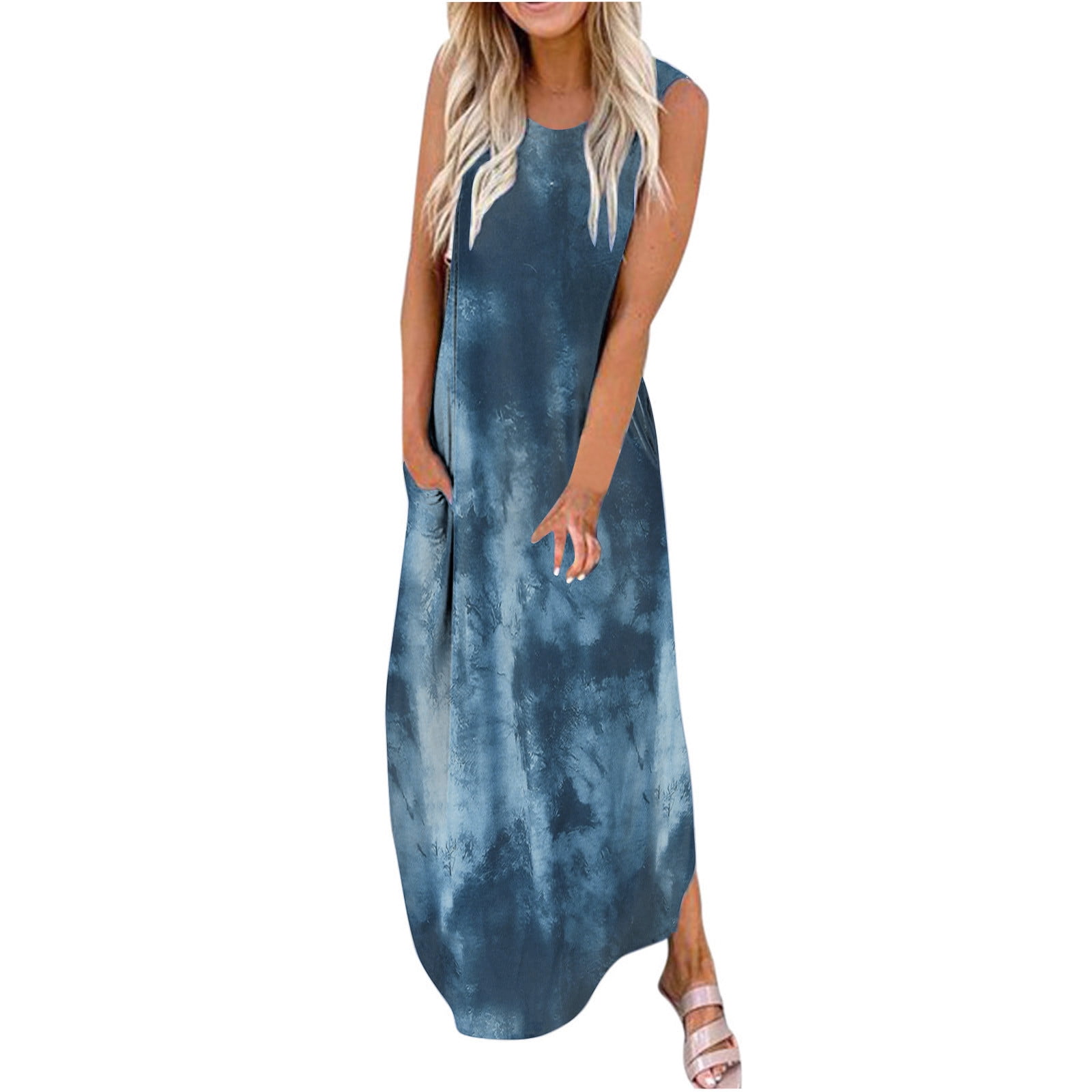 Pejock Women's Summer Maxi Dress, Women's Casual Loose Sundress ...